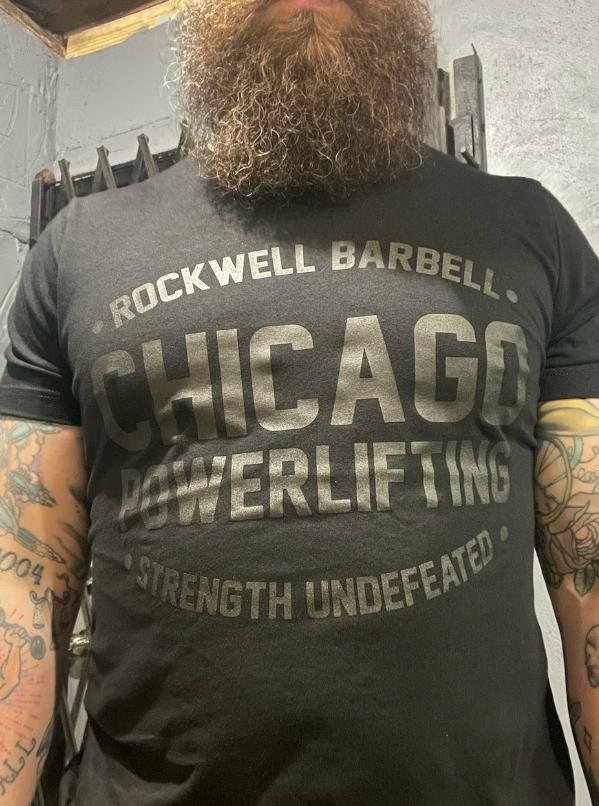 Chicago Powerlifting Athletic Shirt (Matte Black on Black) – Rockwell ...